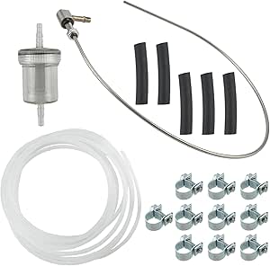 Amazon.com: Topkidame Fuel Filter Hose Clip Pipe Line Kit Compatible ...