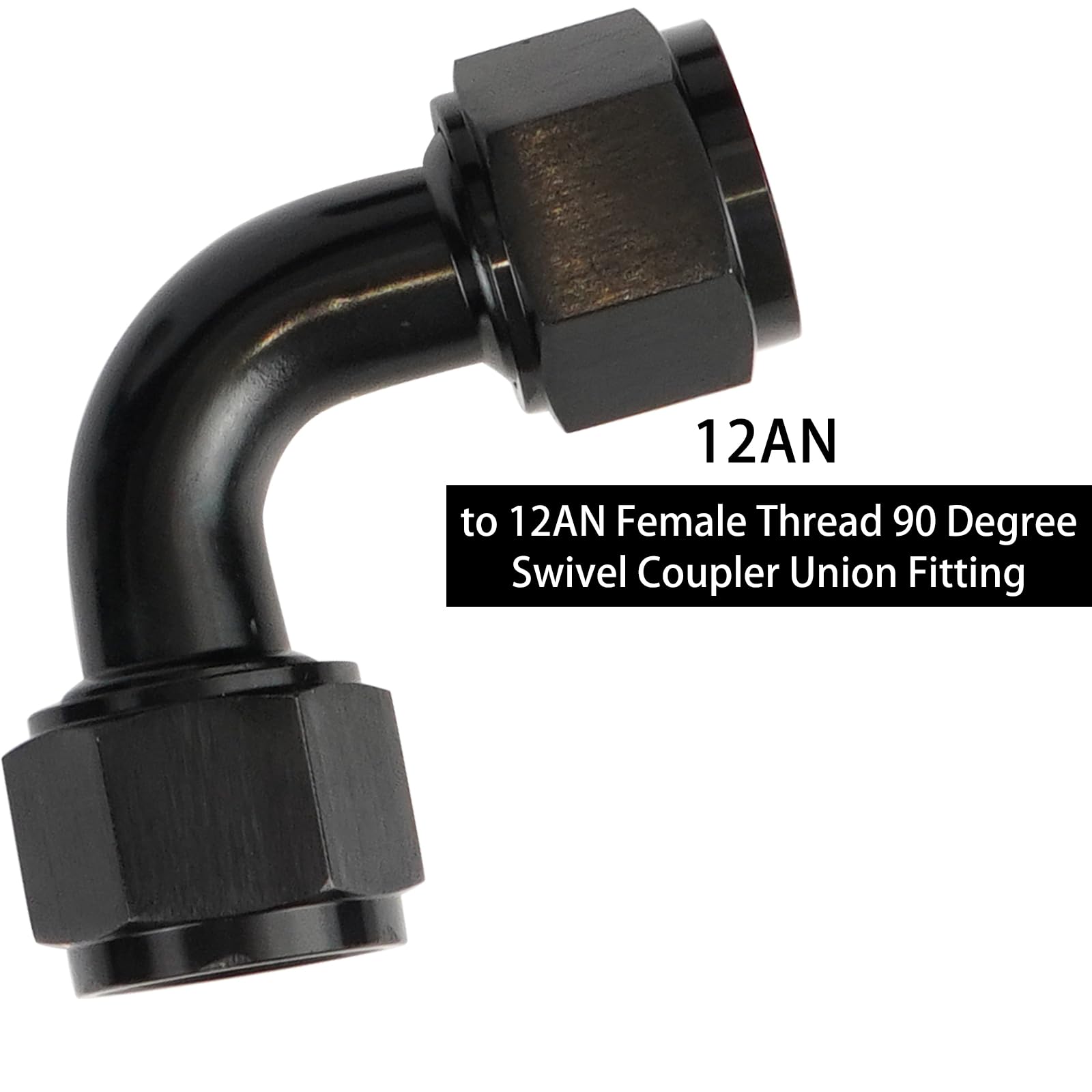 Snapklik.com : 12AN To 12AN Female Thread 90 Degree Swivel Coupler ...