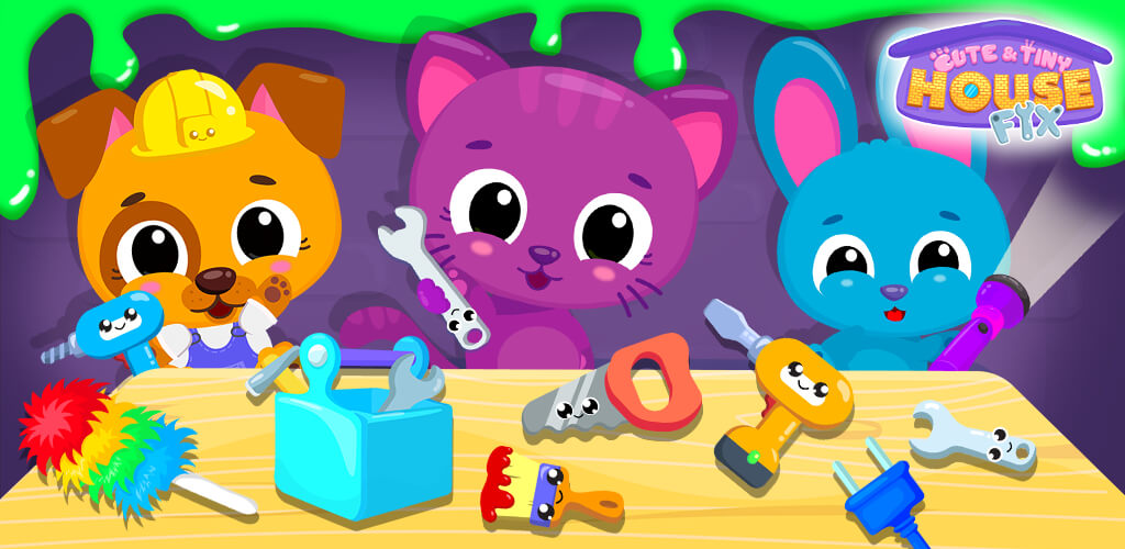 Cute & Tiny House Fix - Mini Home Repair & Cleanup with Baby Pets ...