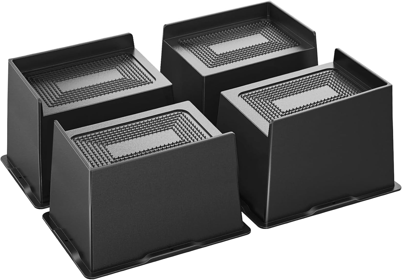 Tcatec 6 Inch Bed Risers L-Shape Furniture Raiser Lifter Heavy Duty ...