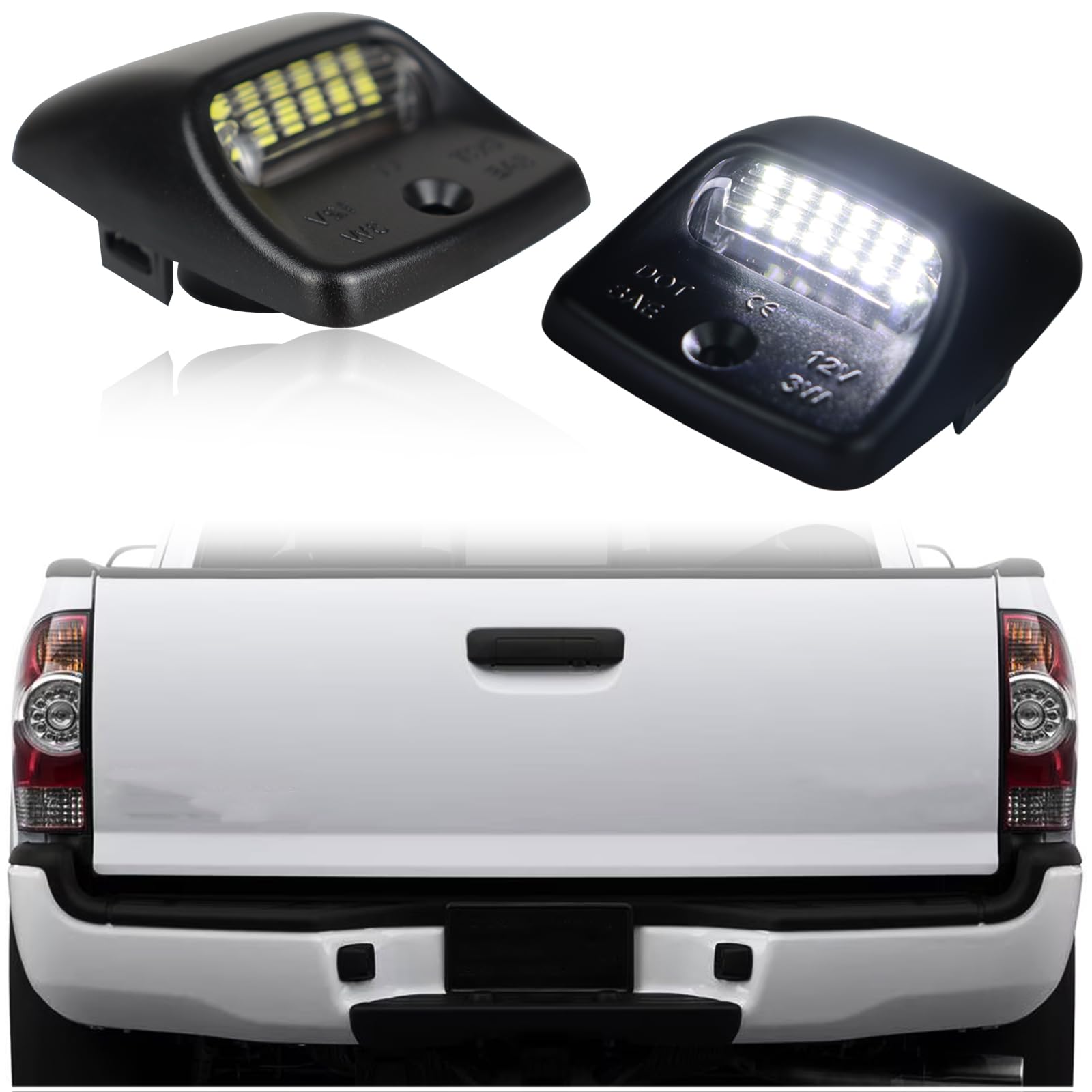 Amazon.com: KEEGTBOX Full LED License Plate Light Tag Lamp Compatible ...