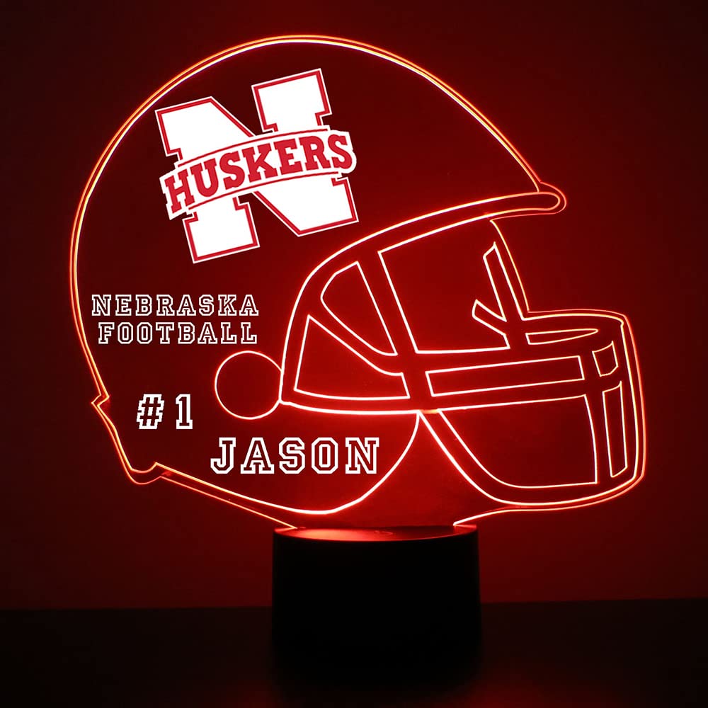 Amazon.com: Custom University of Nebraska Cornhuskers Football Helmet ...