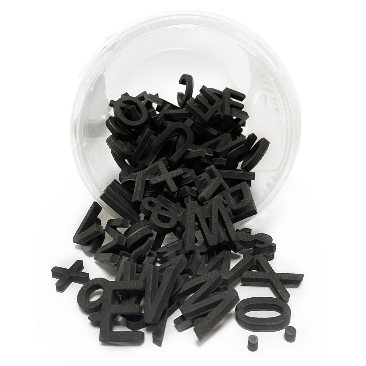 Amazon.com: 160pcs Barrel Black Magnetic Letters, EVA Letters, Numbers ...