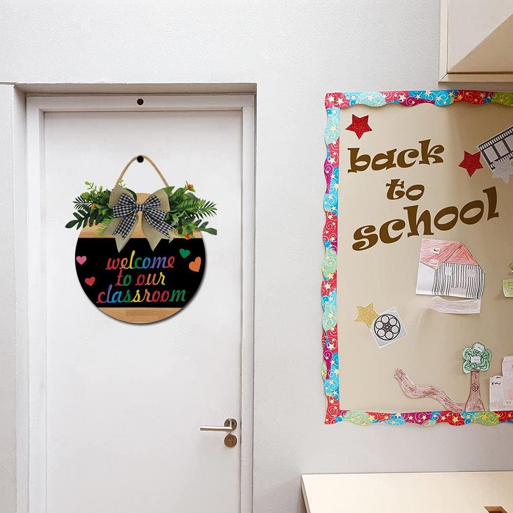 Buy Muroanmi Mall welcome to our classroom Door Sign,Teacher Door Sign ...