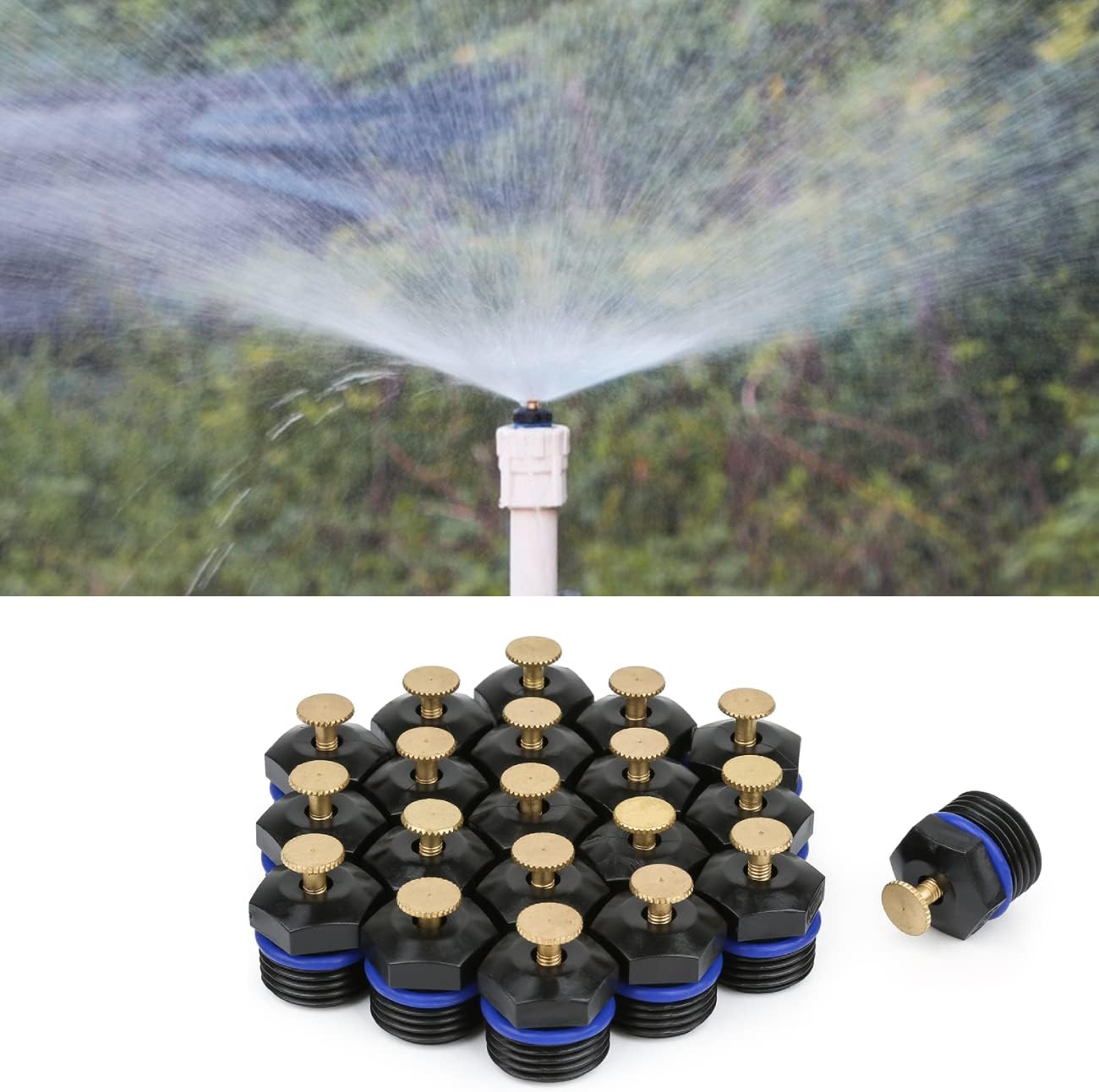 Amazon.com : La Farah 20pcs Atomizing Sprinkler Nozzle,1/2 inch Garden Misting Emitters ...