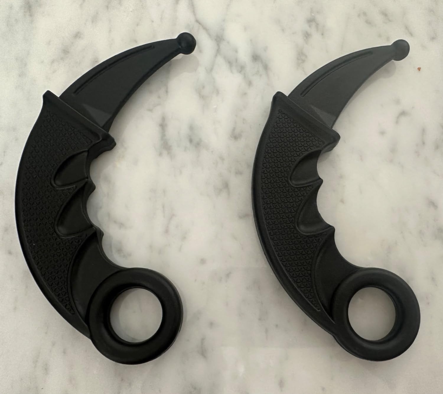 MACS Set of 2 Polypropylene Karambit 6.5 Inch Overall Black Plastic ...