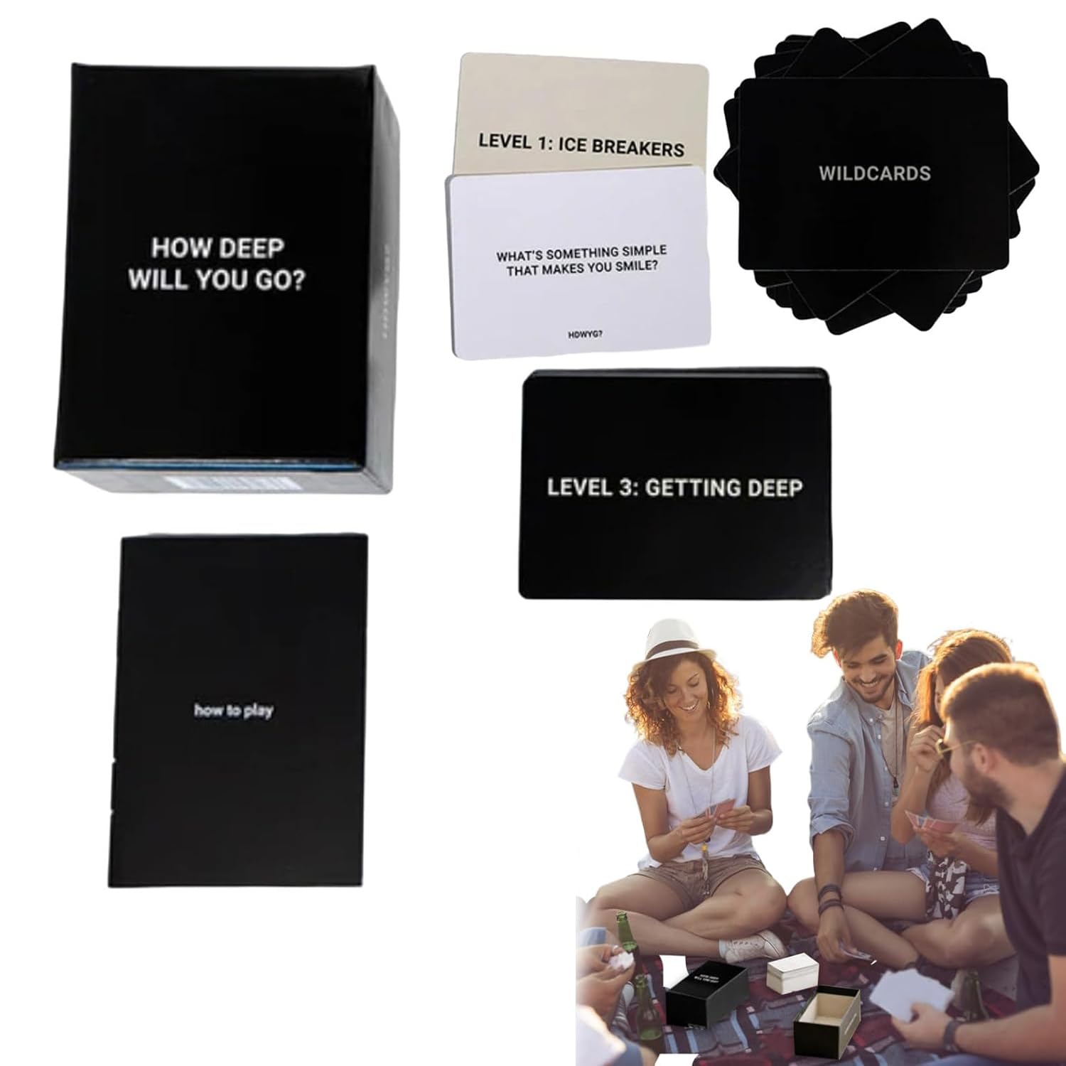 How Deep Will You Go? 99 Icebreaker Conversation Cards, Game of ...