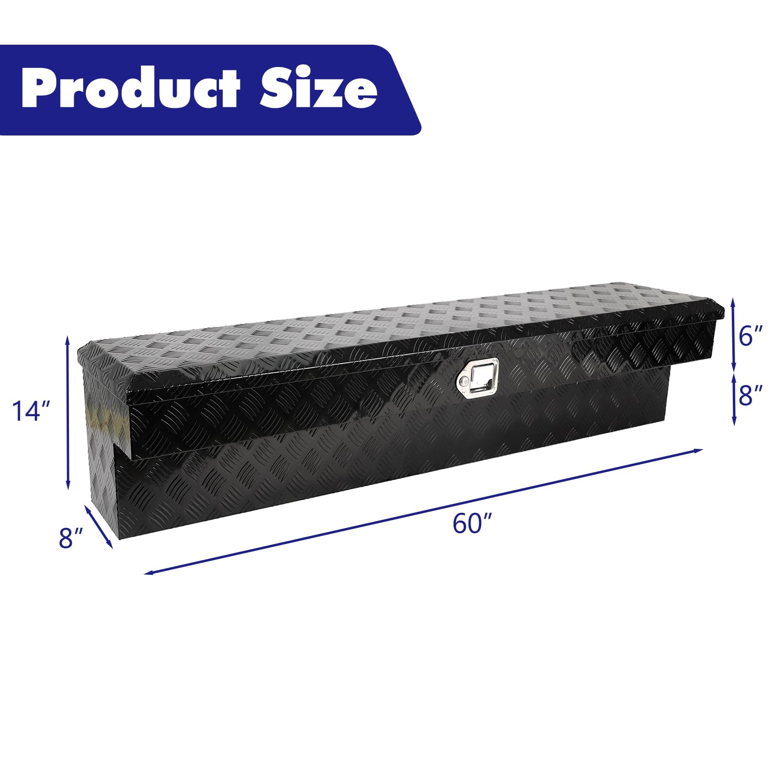 Snapklik.com : Bchsadvb Side Mount Truck Tool Box 60"X8"X14" Aluminum ...