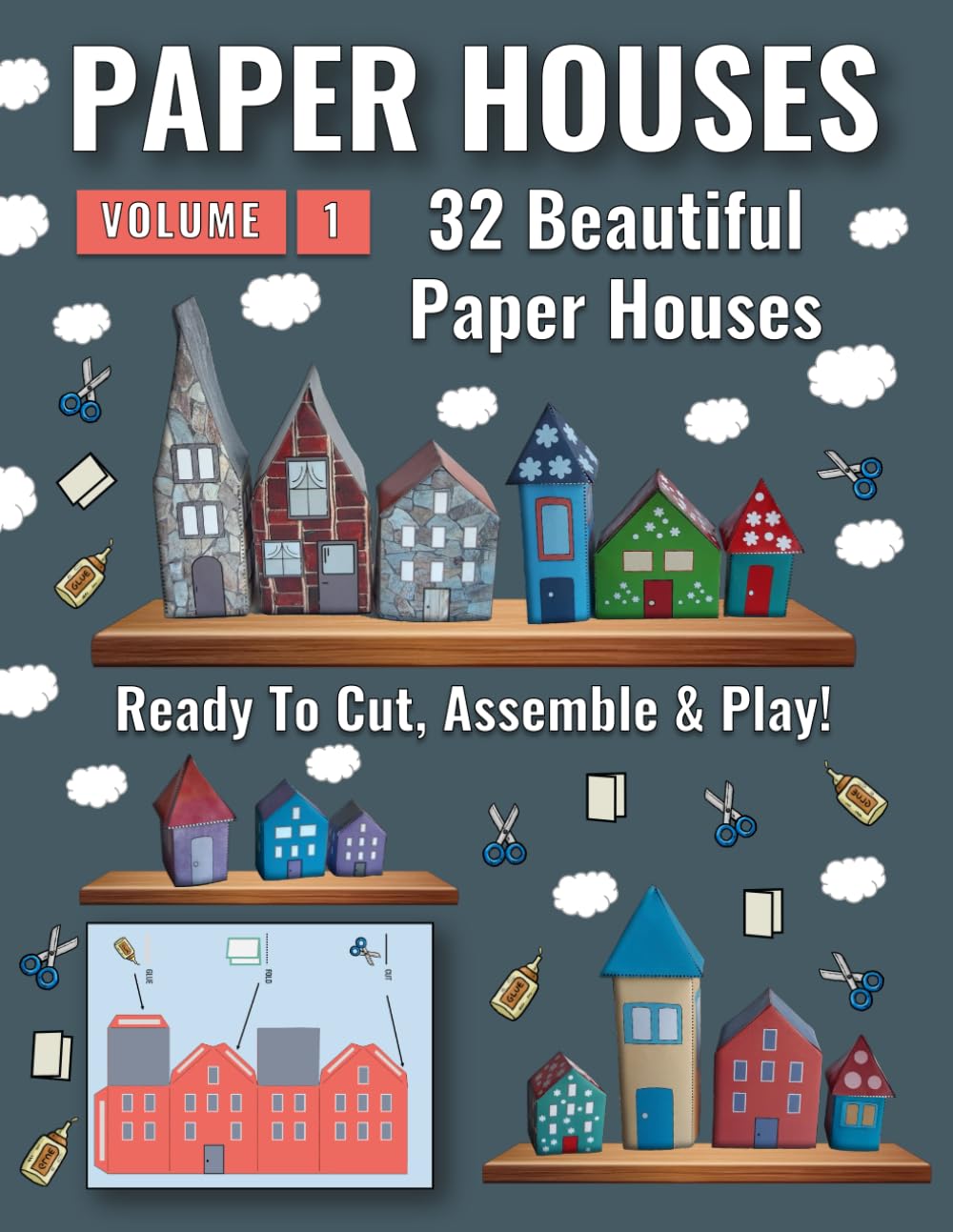 Paper Houses Volume 1 32 Beautiful Paper Houses For Kids | Desertcart INDIA