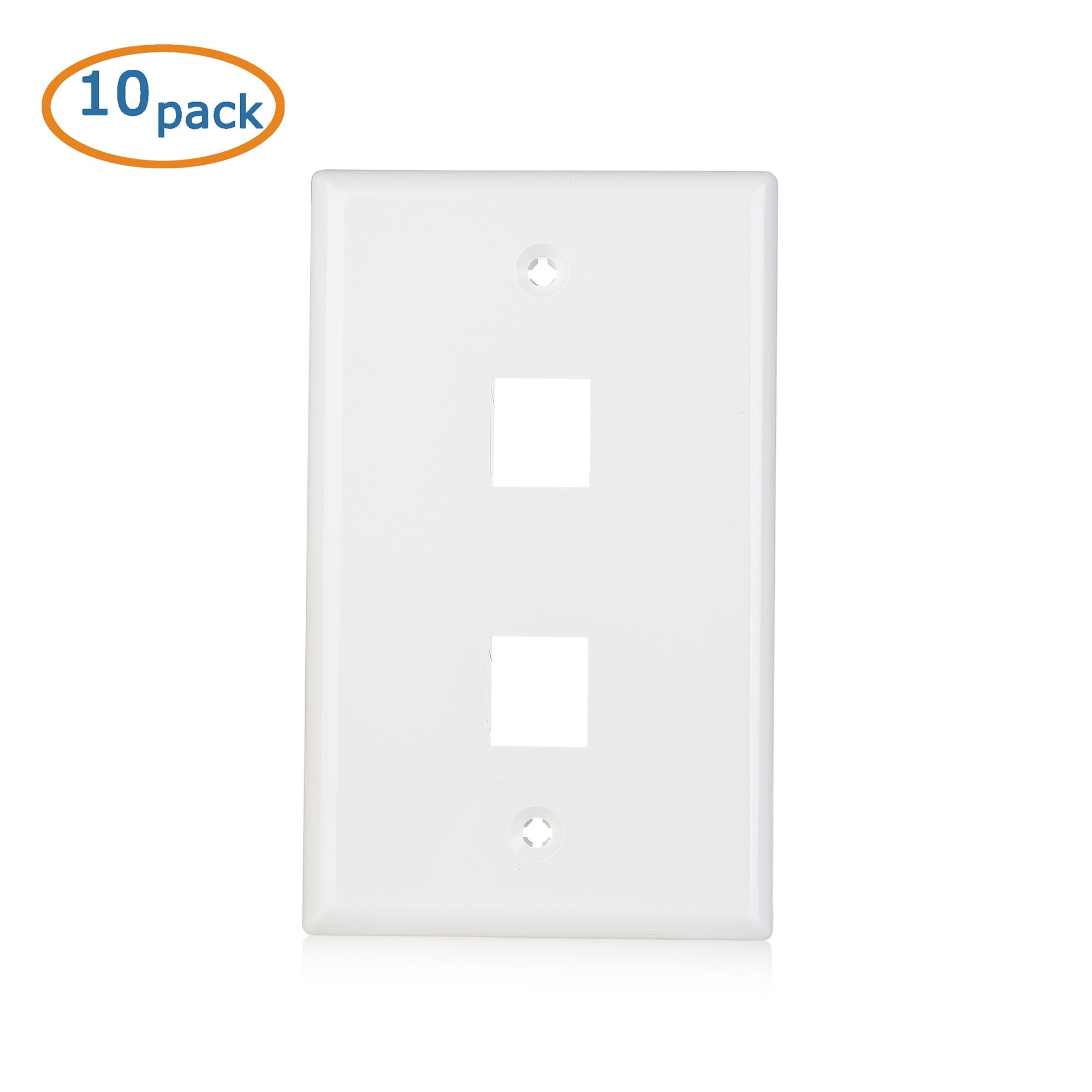 Snapklik.com : Cable Matters 10-Pack Low Profile 2-Port Keystone Jack ...