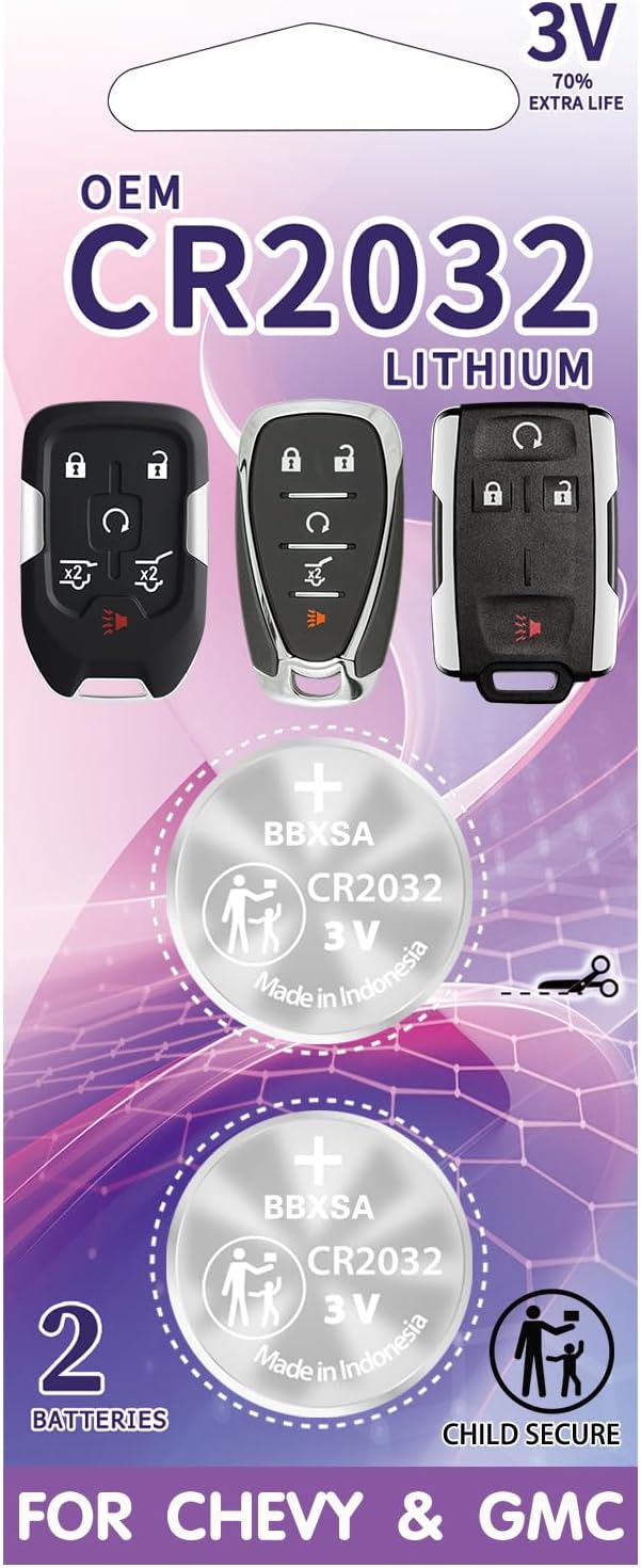 Amazon.com: Key Fob Replacement Batteries for Chevy & GMC (Silverado ...