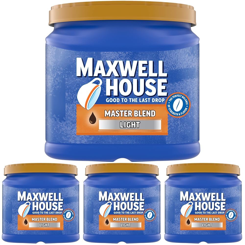 Amazon.com : Maxwell House Master Blend Light Roast Ground Coffee (26.8 ...