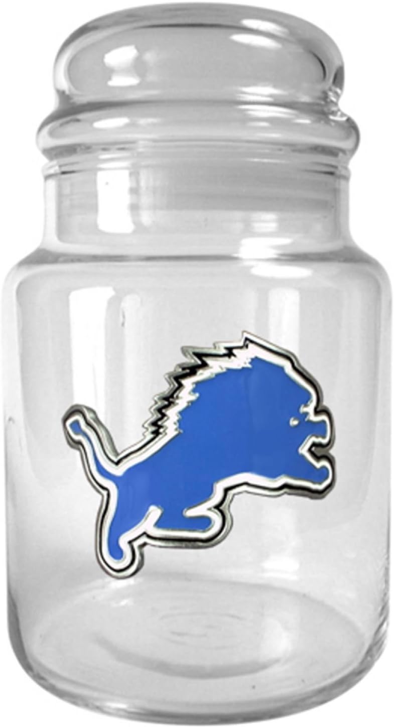 Amazon.com : NFL Detroit Lions 31-Ounce Glass Candy Jar - Primary Logo ...