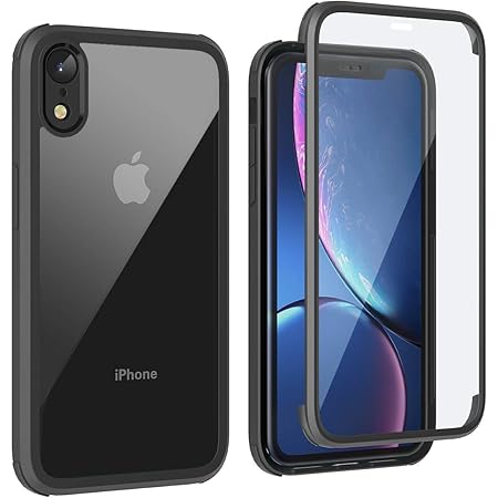 OWKEY für iPhone XR Hülle, 360 Grad Ganzkörper Schutzhülle mit eingebautem Displayschutz ...