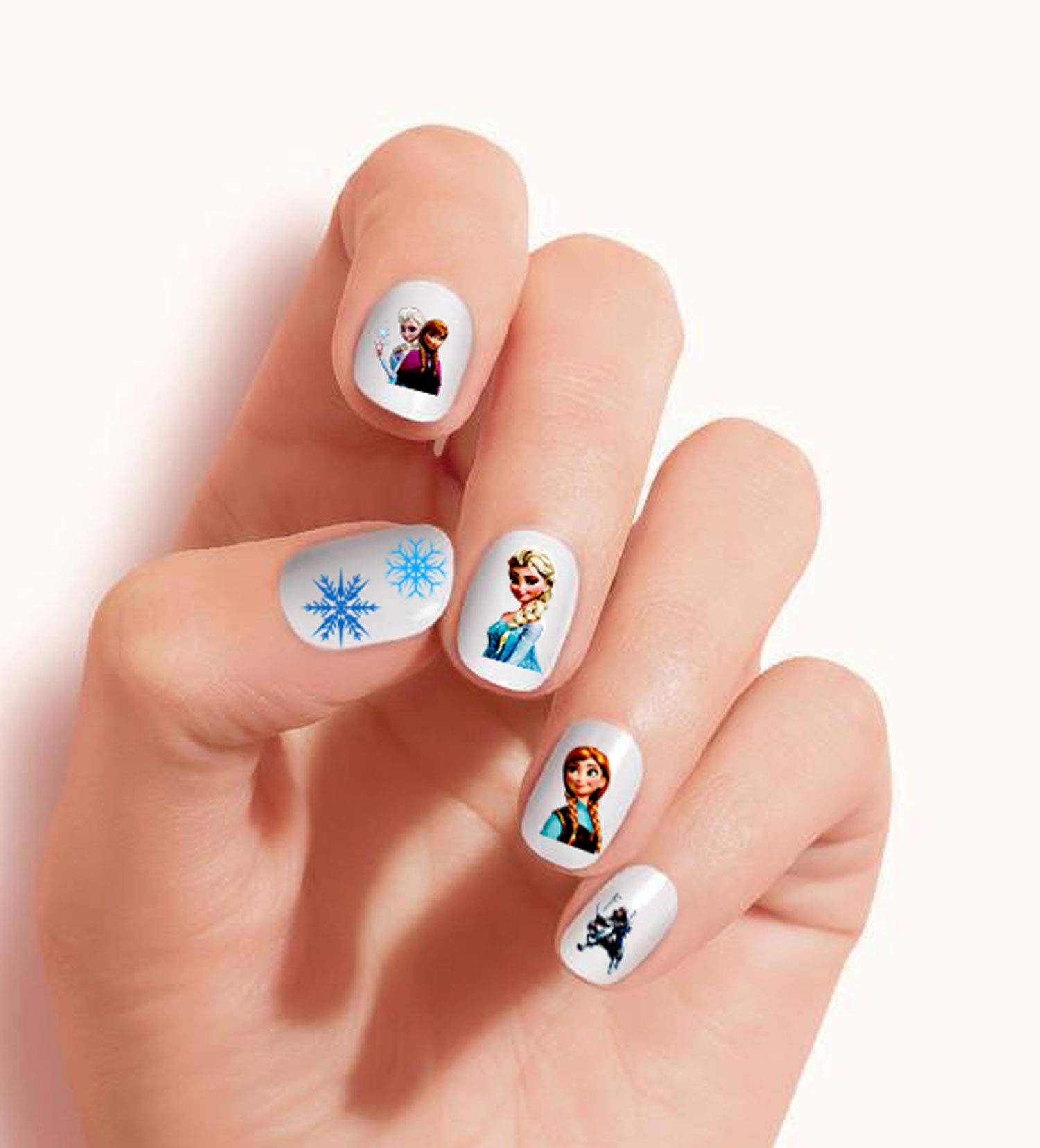 Frozen Olaf Nail Designs