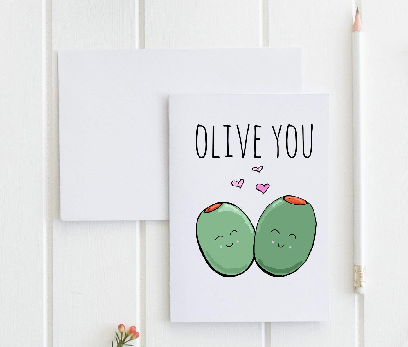 Amazon.com: Olive You Greeting Card.: Handmade