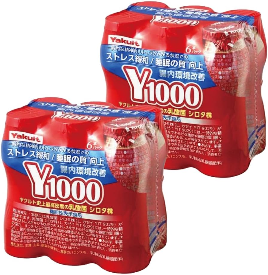 Amazon.co.jp: Yakult ヤクルトY1000 110ml x 6本パック×2パック 12本入 乳酸菌シロタ株1100億個 オリジナルスプーン付 ヤクルト1000 : 食品・飲料・お酒