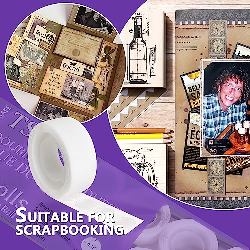 Snapklik.com : TSSART 1600 Pcs Double Sided Adhesive Dots Roll - Clear ...