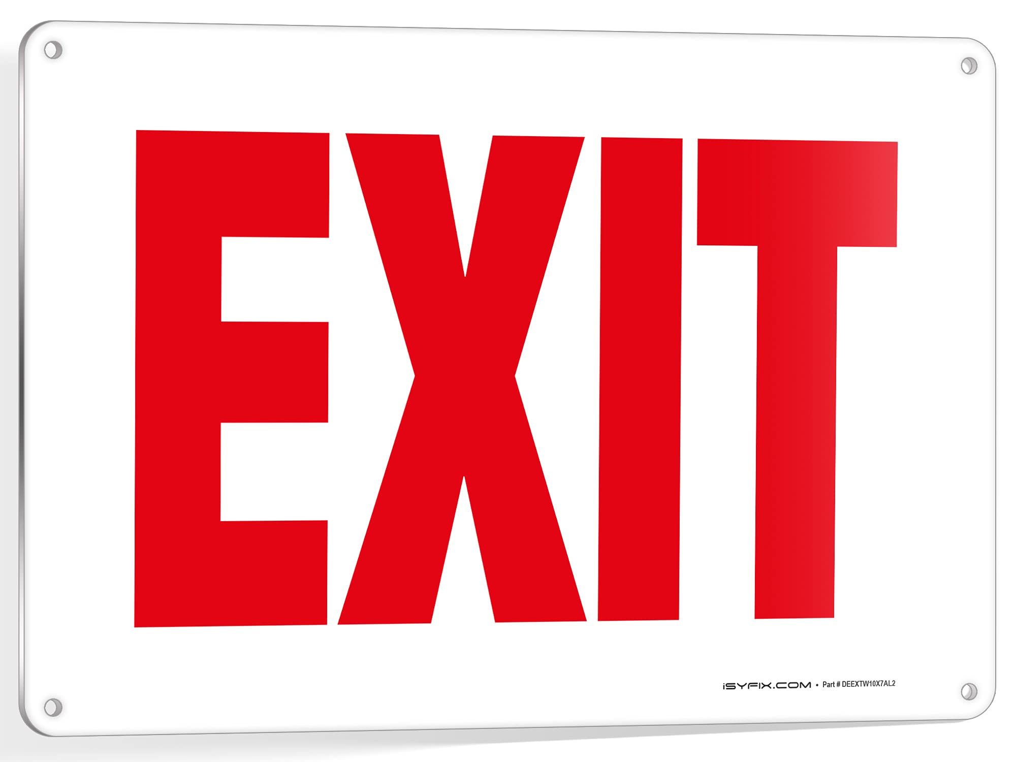 Snapklik.com : iSYFIX Exit Sign - 1 Pack 10x7 Inch - 100% Rust Free ...