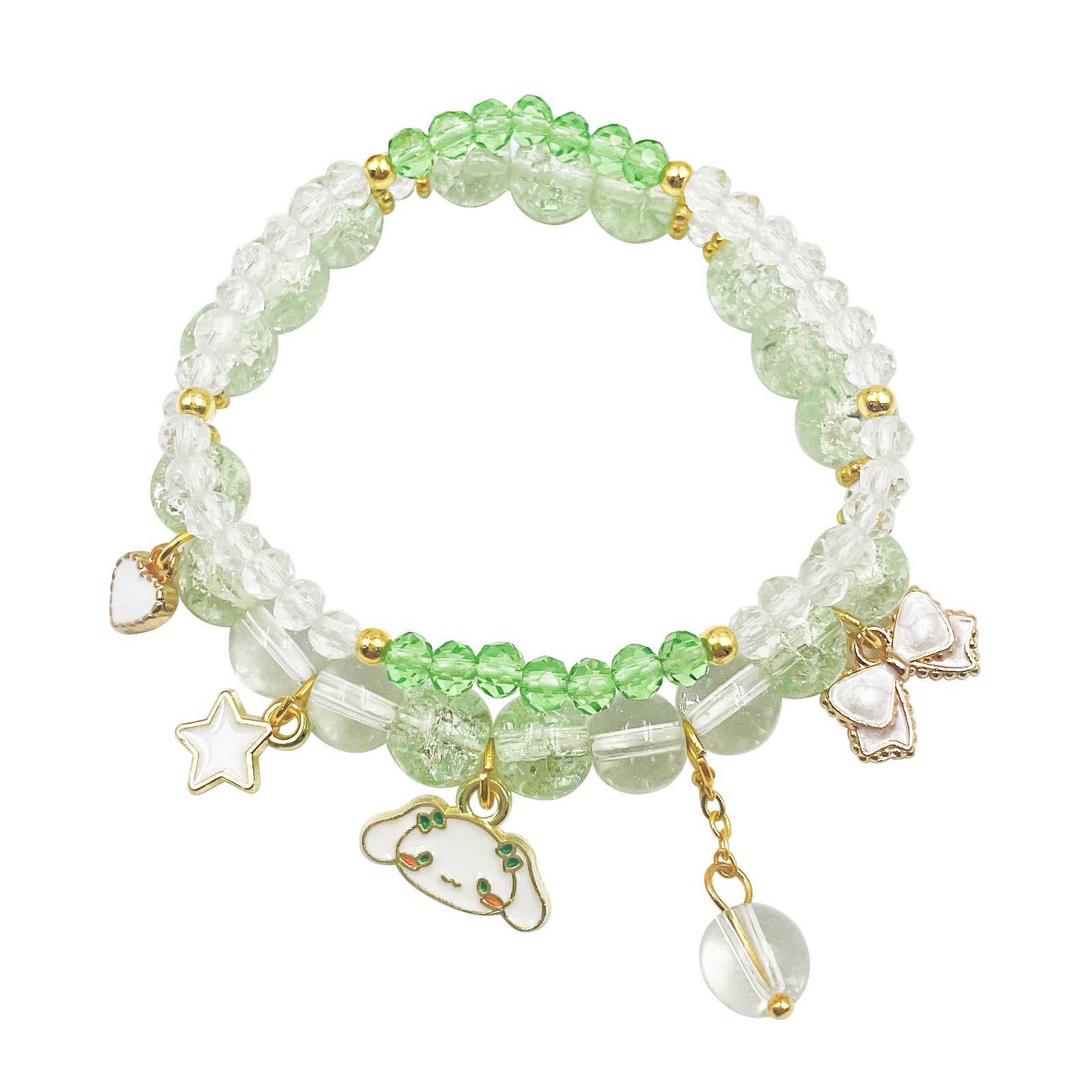 Amazon.com: Kawaii Bracelets Cinnamoroll Crystal Beads Bracelet Set ...