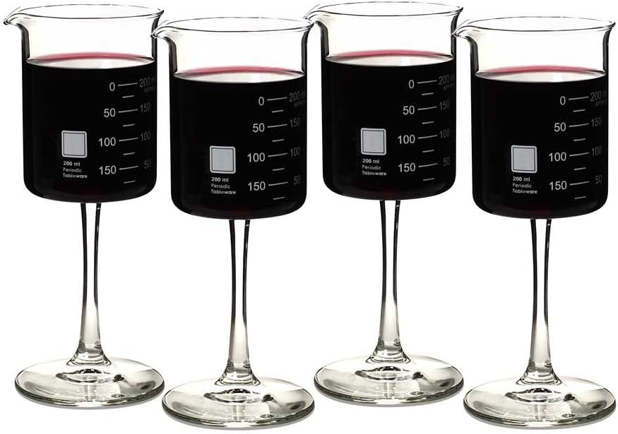 Amazon.com: Periodic Tableware Laboratory Beaker Rocks Glasses (Set of ...