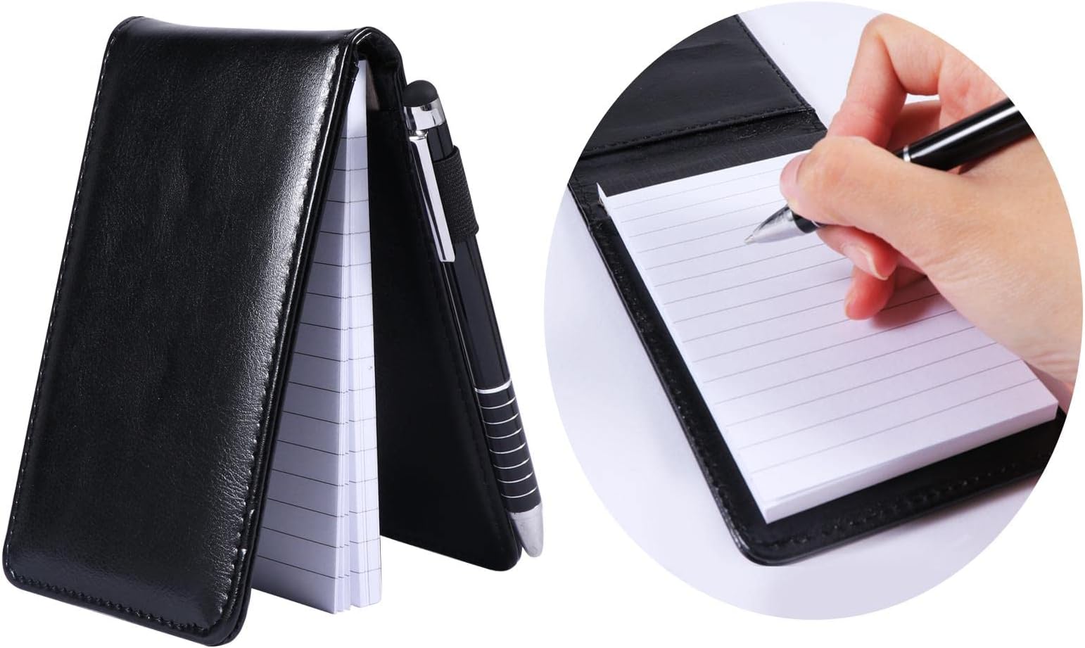 WACH AUF Mini Notizbuch A7 Set, Pu Leder Notizbuch Mini Notizblock mit ...