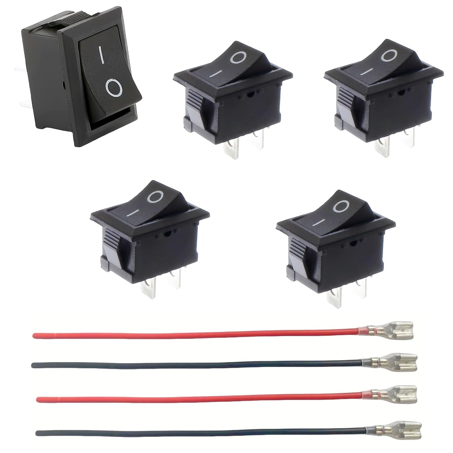 Amazon.com: MTDELE 5Pcs Boat Rocker Switch 12v 2 Pin 2 Position NO Off ...