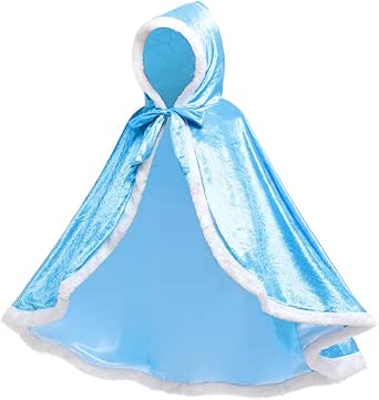 Amazon.com: Princess Hooded Cape Cloaks Costume for Girls Dress Up ...