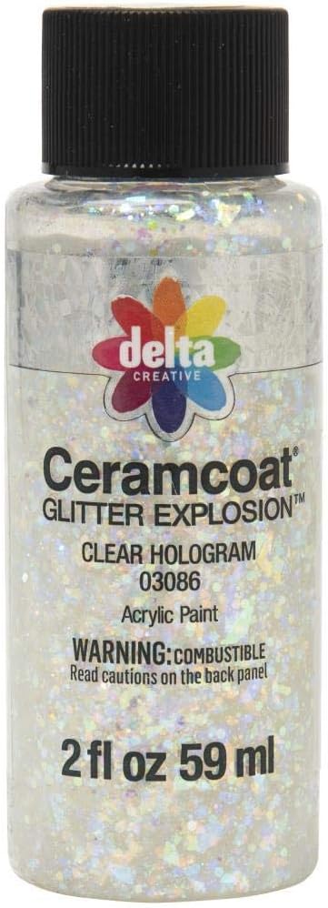 Amazon.com: Delta Creative Delta Ceramcoat Glitter Explosion, 2 oz ...