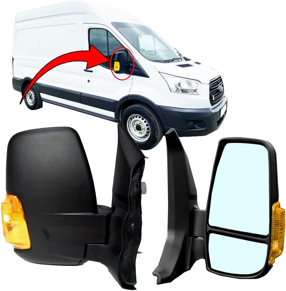Complete Manual Wing Mirror Assembly For Ford Transit MK8 2014 to 2019 ...