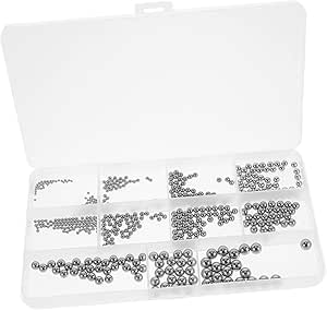 Amazon.com: CORHAD 510 Pcs Steel Ball Assortment Stainless Steel Ball Set 2mm-8mm High Hardness ...