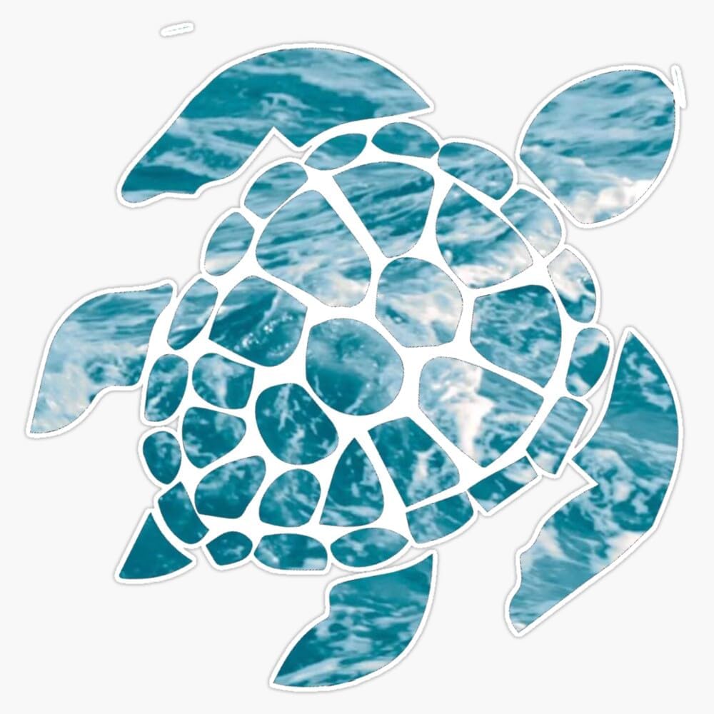 Amazon.com: Ocean Sea Turtle Vinyl Sticker Waterproof Decal Laptop Wall ...