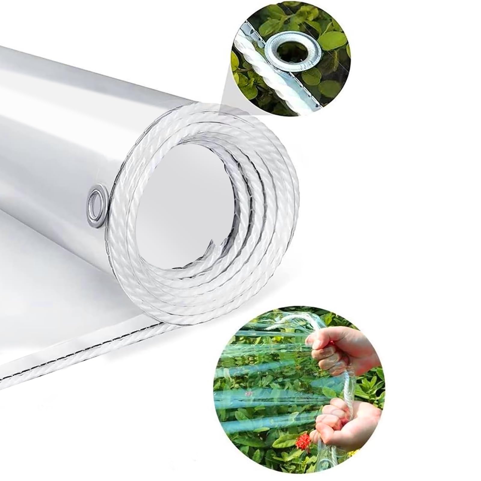 Amazon.com: Clear Tarp, Transparent Heavy Duty PVC Waterproof Tarpaulin ...