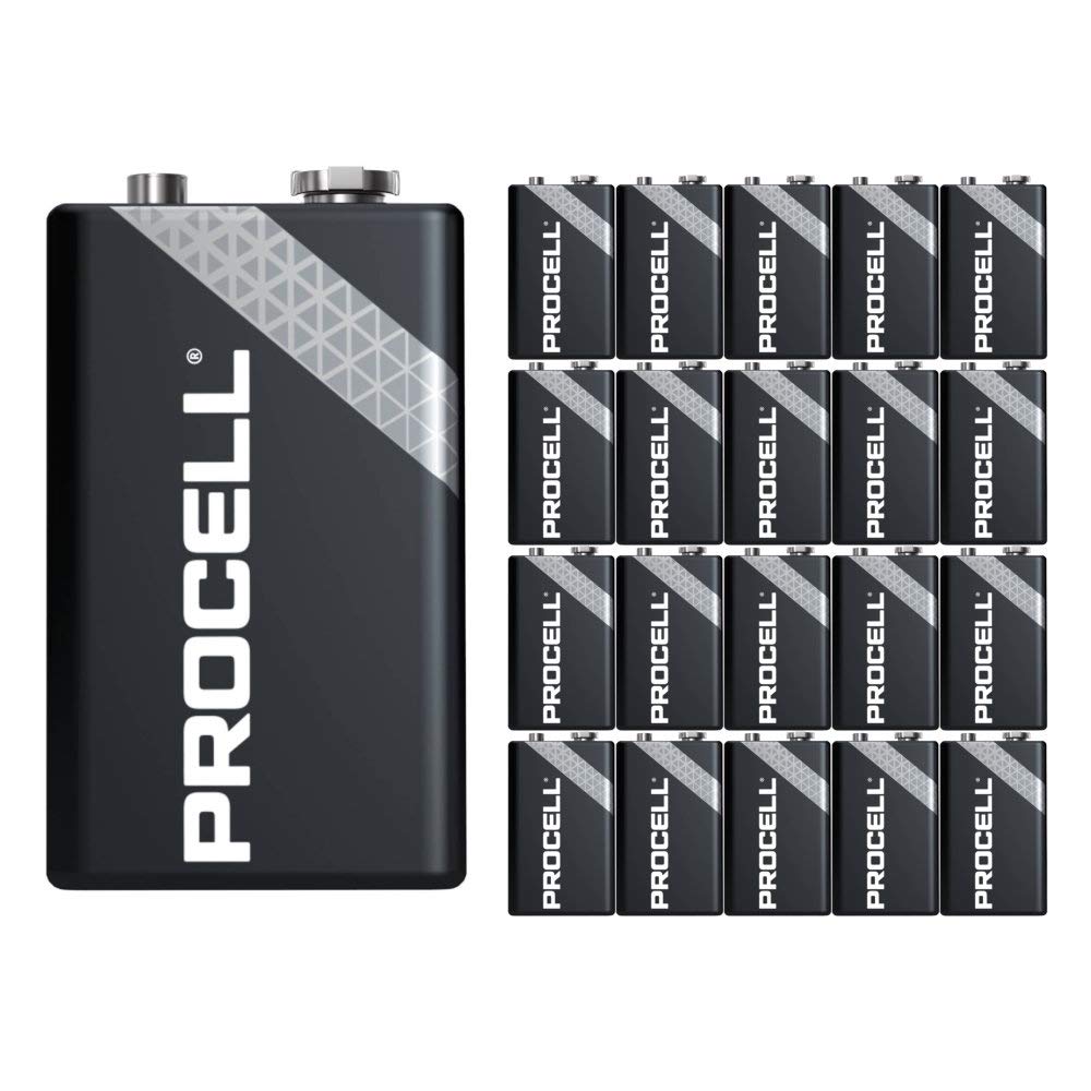 20 Pack - Duracell Procell 9V Batteries | 9 Volt Industrial Power ...