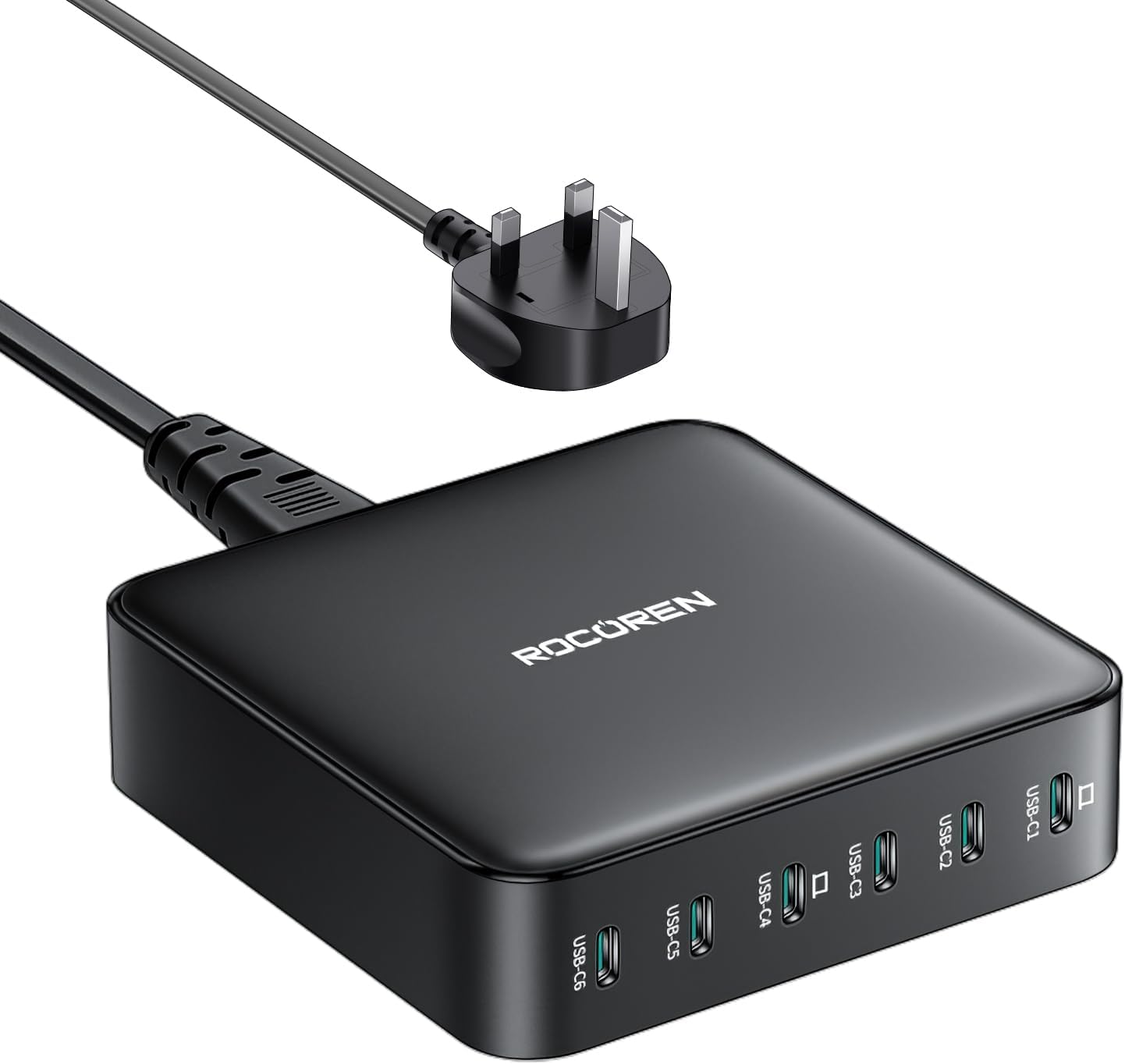 Rocoren USB C Charger Multi Port 150W, 6-Port PD3.0 QC4.0 PPS GaN ...