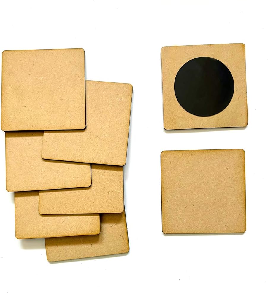 Buy DEEP PRINT DIY MDF Wood Mixed Shape with Rubber Magnet - Plain MDF ...