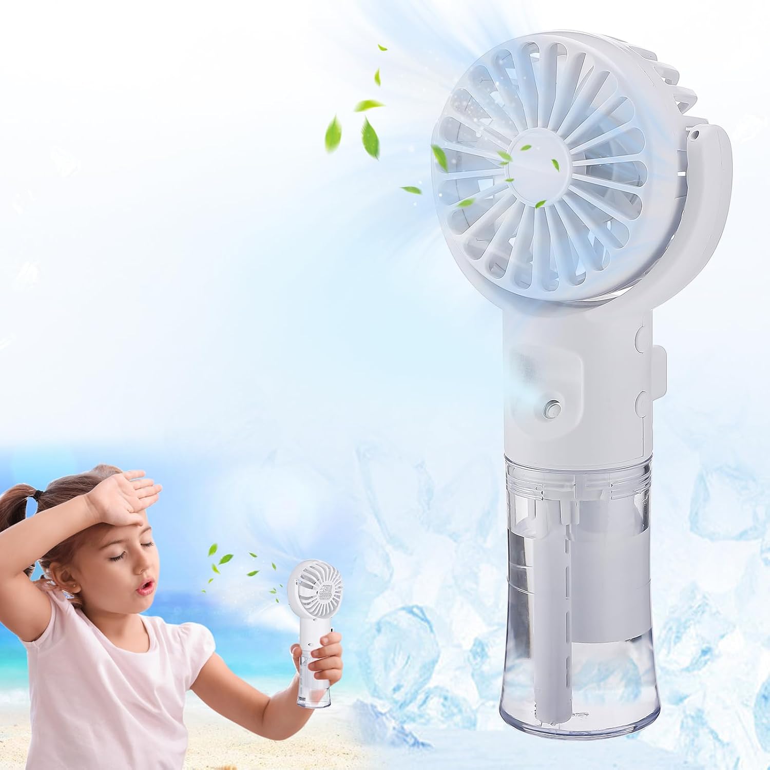 Amazon.com: Apipi Portable Handheld Misting Fan - Rechargeable Portable ...
