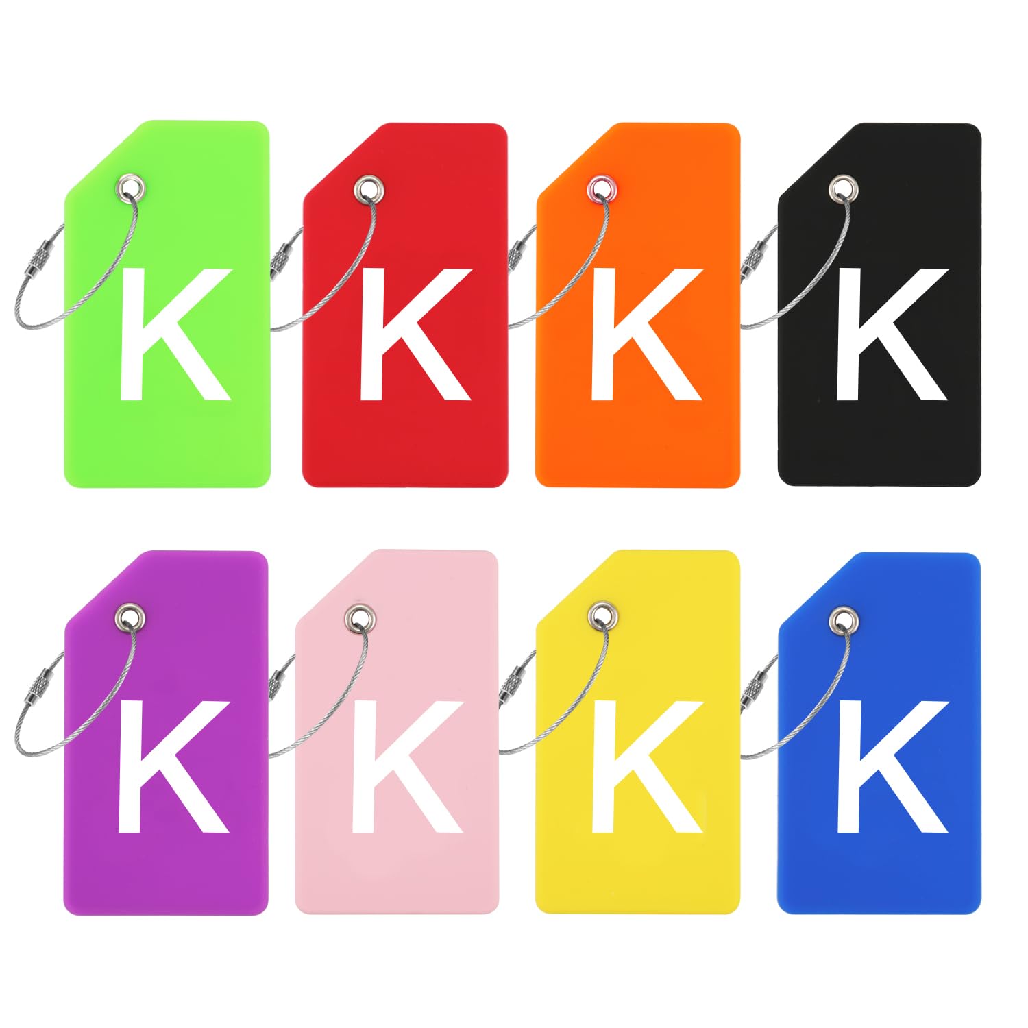 8pcs Silicone Luggage Tag, Initial Letter Silicone Luggage Tag Letter ...