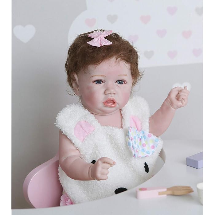 Buy Angelbaby Realistic Full Body Silicone Reborn Baby Dolls Girl 22 ...
