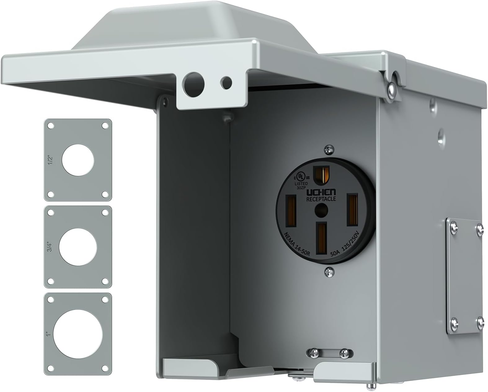 ELEGRP 30 Amps RV Receptacle, Flush Mounting Power Outlet, NEMA TT-30R ...