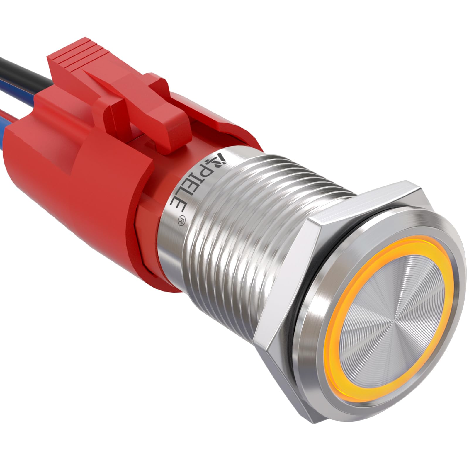 Snapklik.com : APIELE 10 Amp 16mm Latching Push Button Switch 12V Angel ...