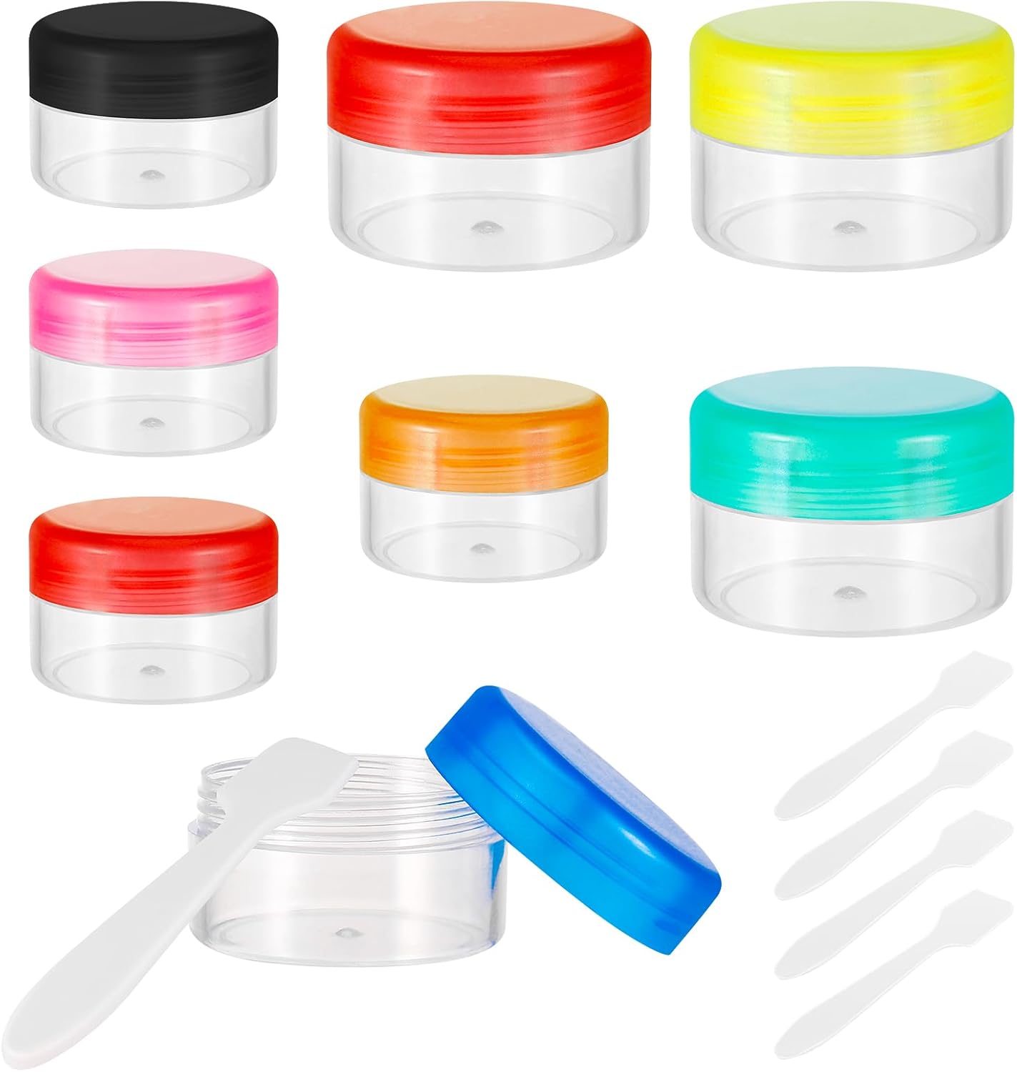 Fanshiontide 8Pcs Travel Bottles Pots, Small Sample Pots for Toiletries ...