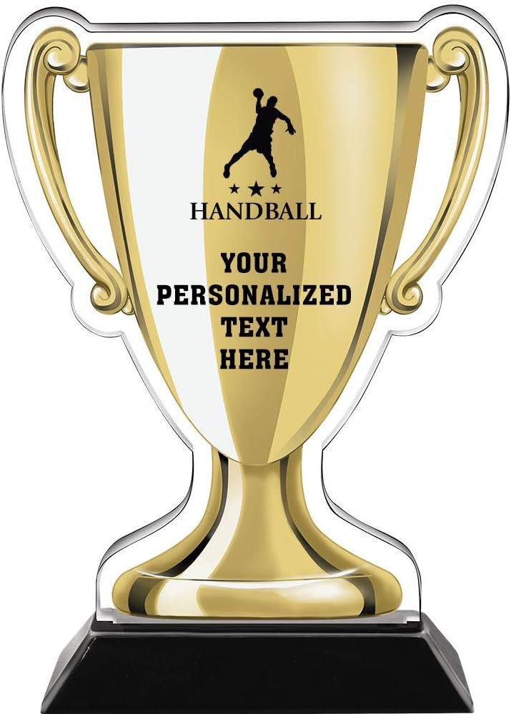 Amazon.com : Crown Awards 7" Handball Gold Cup Trophies, Custom ...