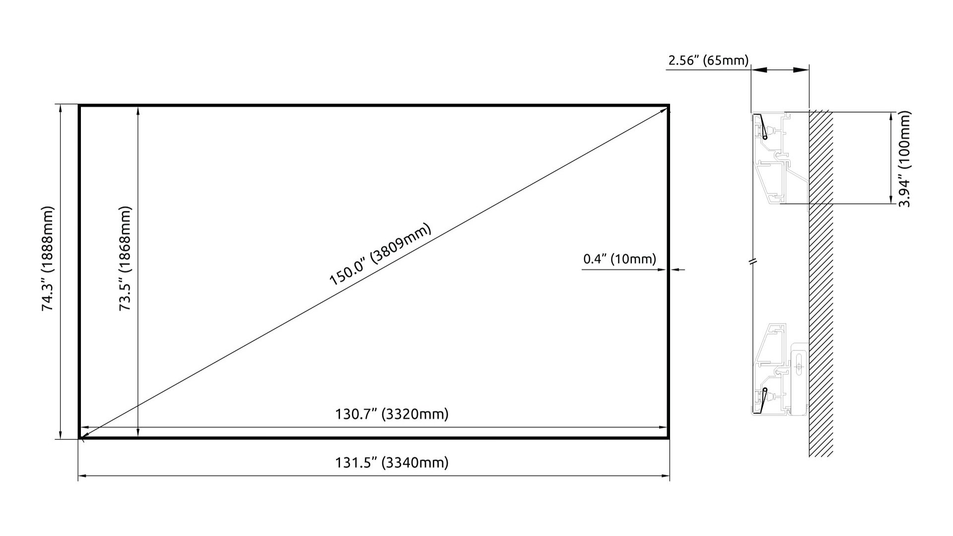 Buy STT-169150 Silver Ticket Thin Bezel 16:9 Aspect Ratio 4K Ultra HD ...