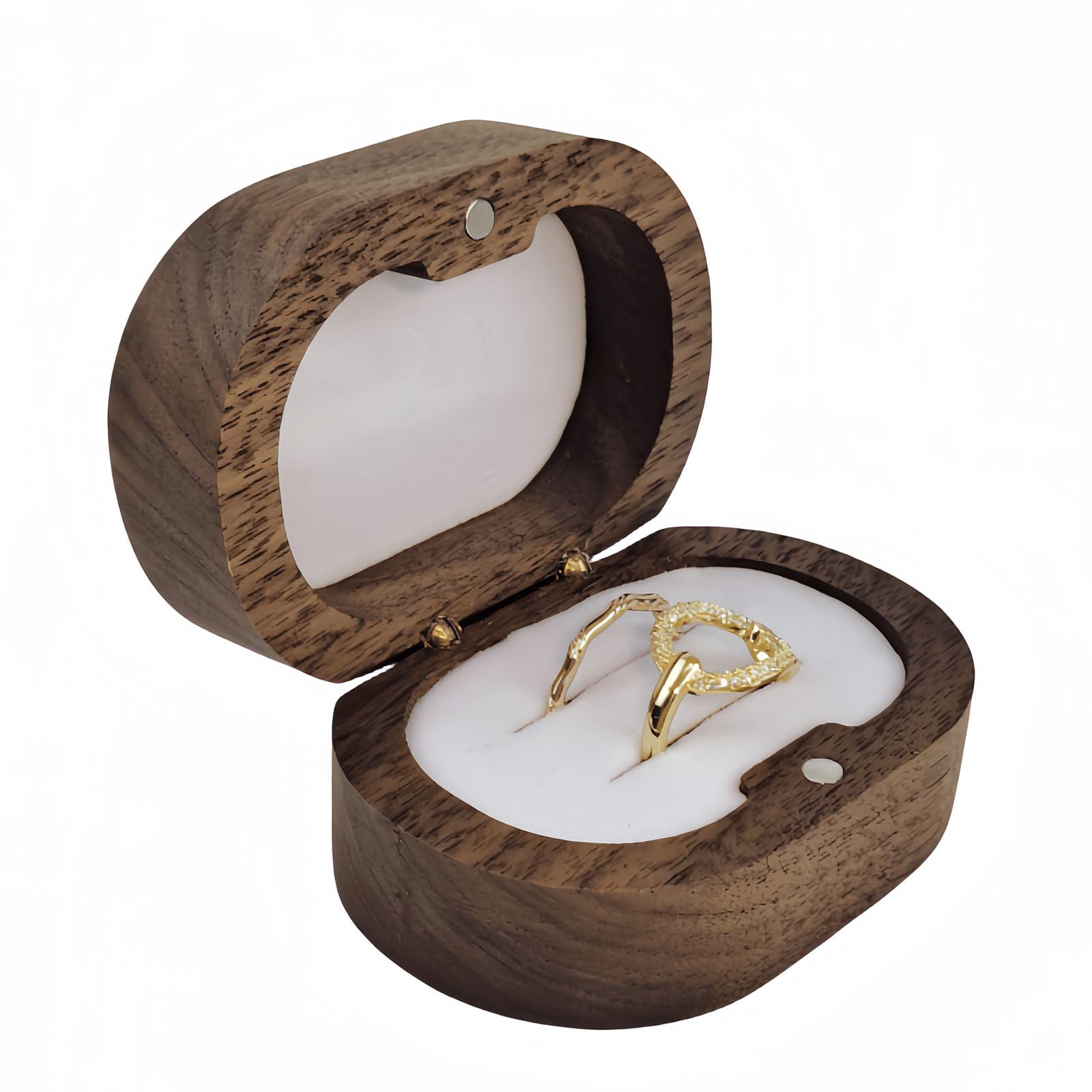 Amazon.com: RUOMOODDZ Personalized wooden double ring box, carved DIY ...