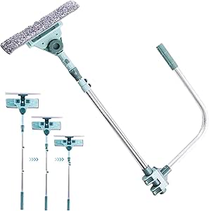 Amazon.com: Window Cleaning Equipments, Adjustable Window Squeegee, Telescopic Handle Window ...