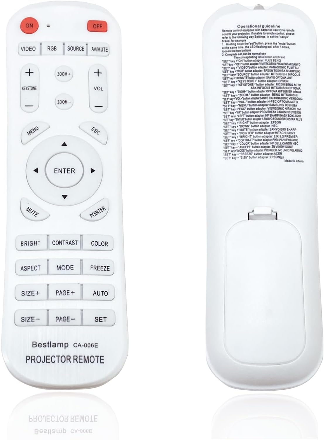 Amazon.com: Universal Projector Remote Control ONLY Work for Acer BenQ ...