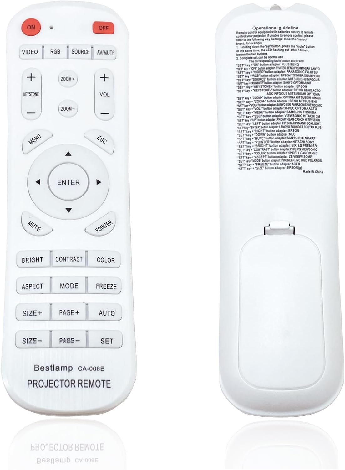 Amazon.com: Universal Projector Remote Control ONLY Work for Acer BenQ ...