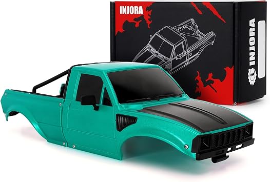 Amazon.com: INJORA IR60 Pickup Hard Body Shell with Bed Rack for 1/18 ...