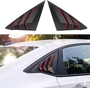 Amazon.com: SAUWU Car Rear Side Window Louvers Air Vent Scoop Shades ...
